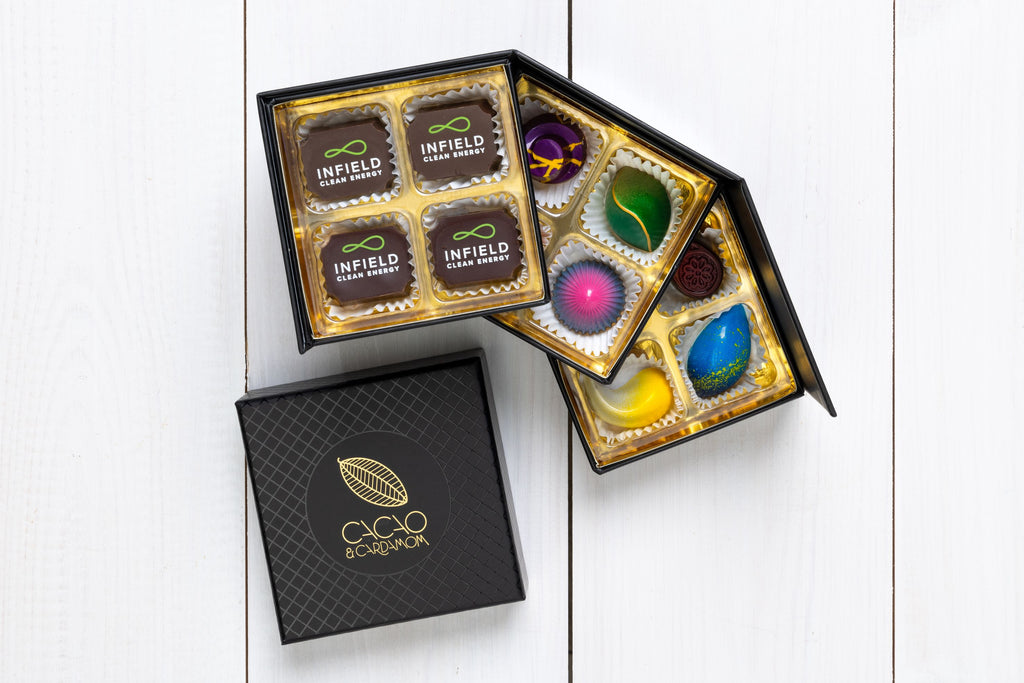 12 Piece Box Corporate Gift, Party Favor, Custom Chocolate – Cacao ...