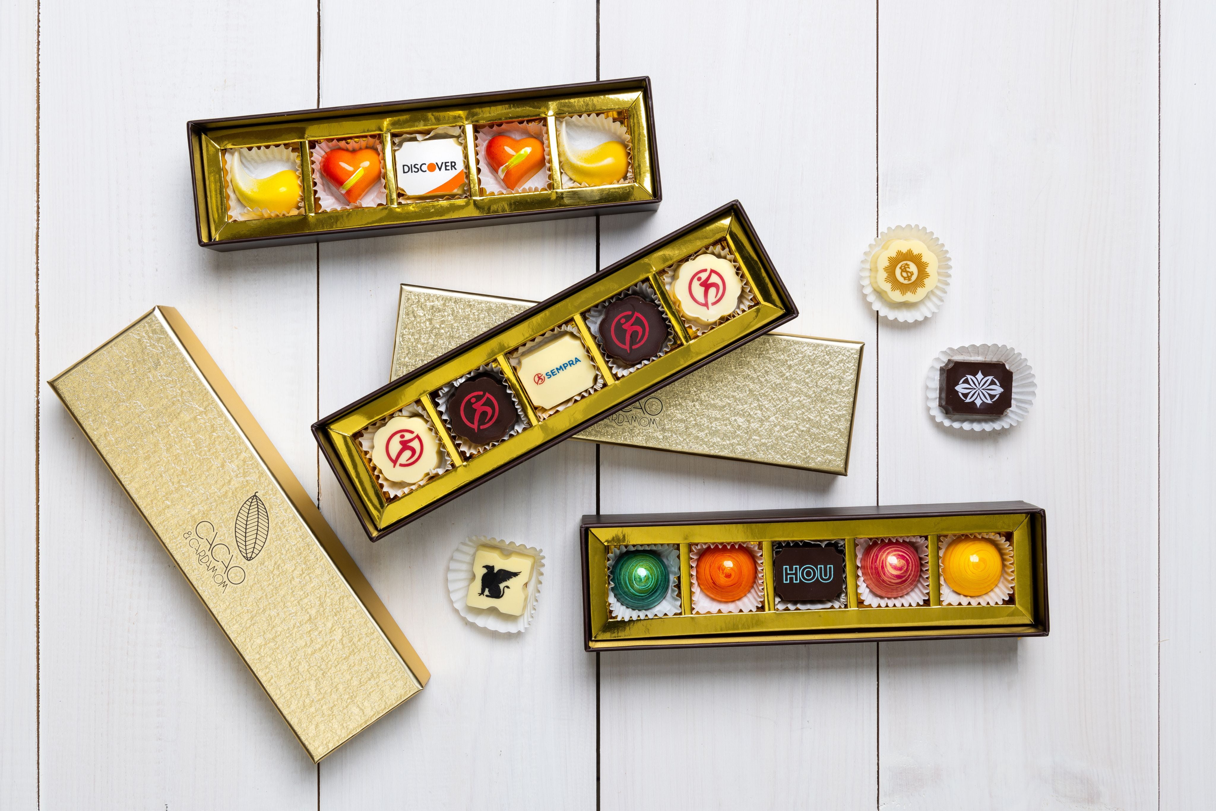 5 Piece Box Corporate Gift, Party Favor, Custom Chocolate – Cacao ...