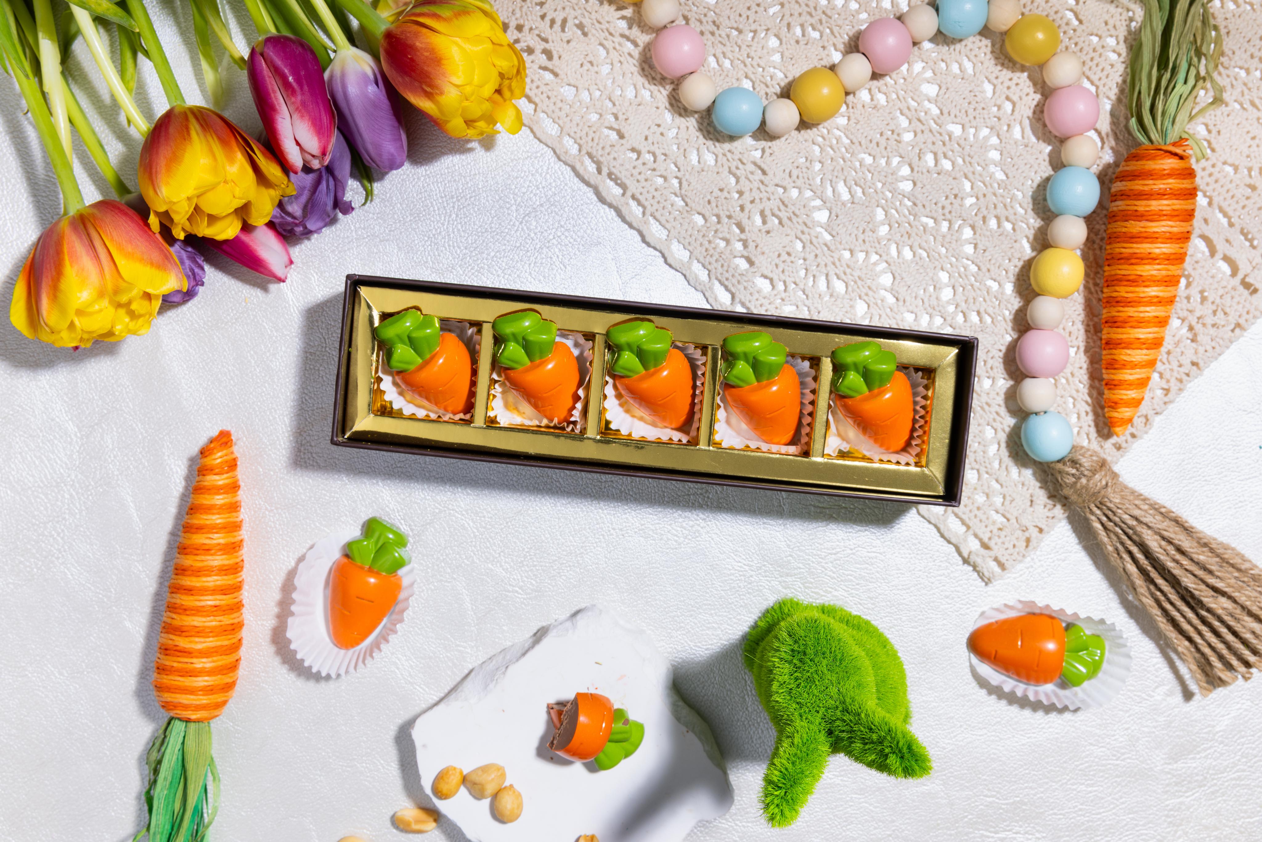 Peanut Butter Bunny Bites – 5pc Easter Gourmet Artisan Chocolate Treat