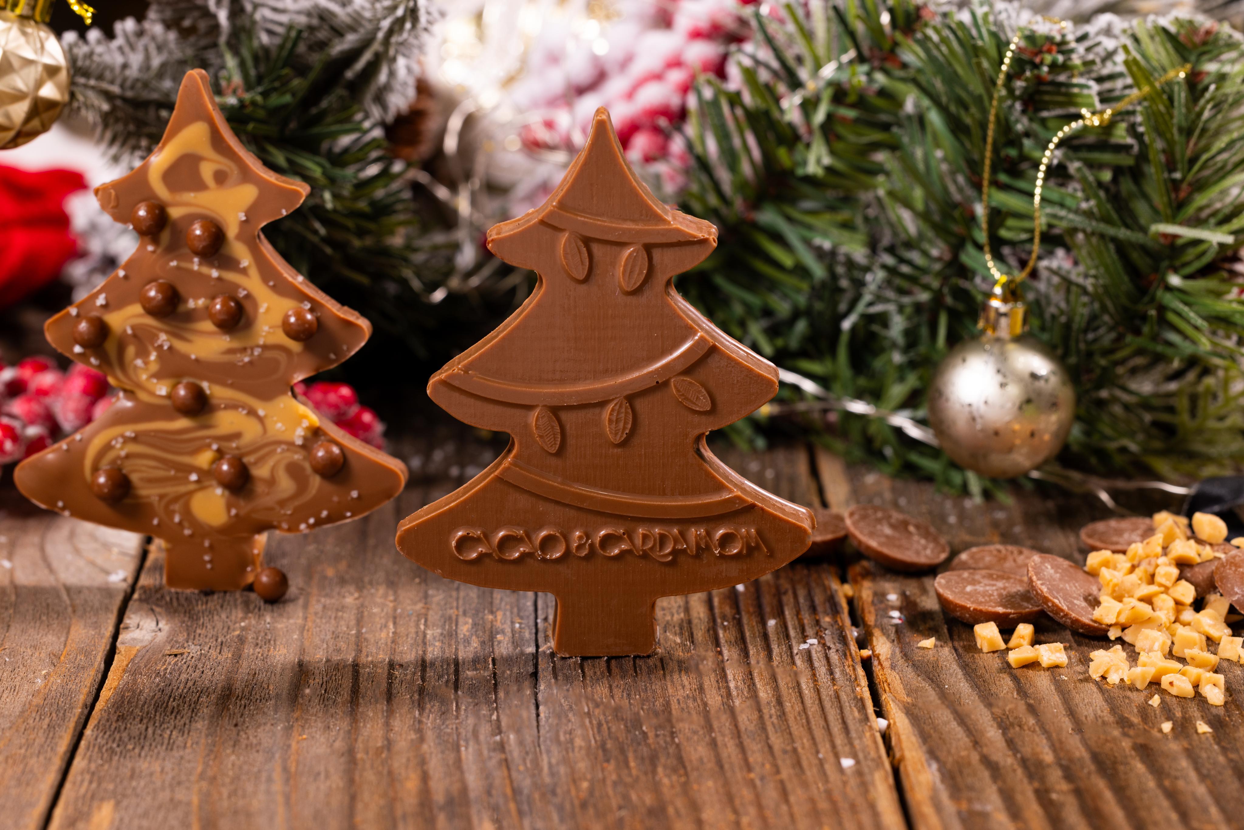 Sticky Toffee Chocolate Tree Bar – Holiday Dessert-Inspired Treat